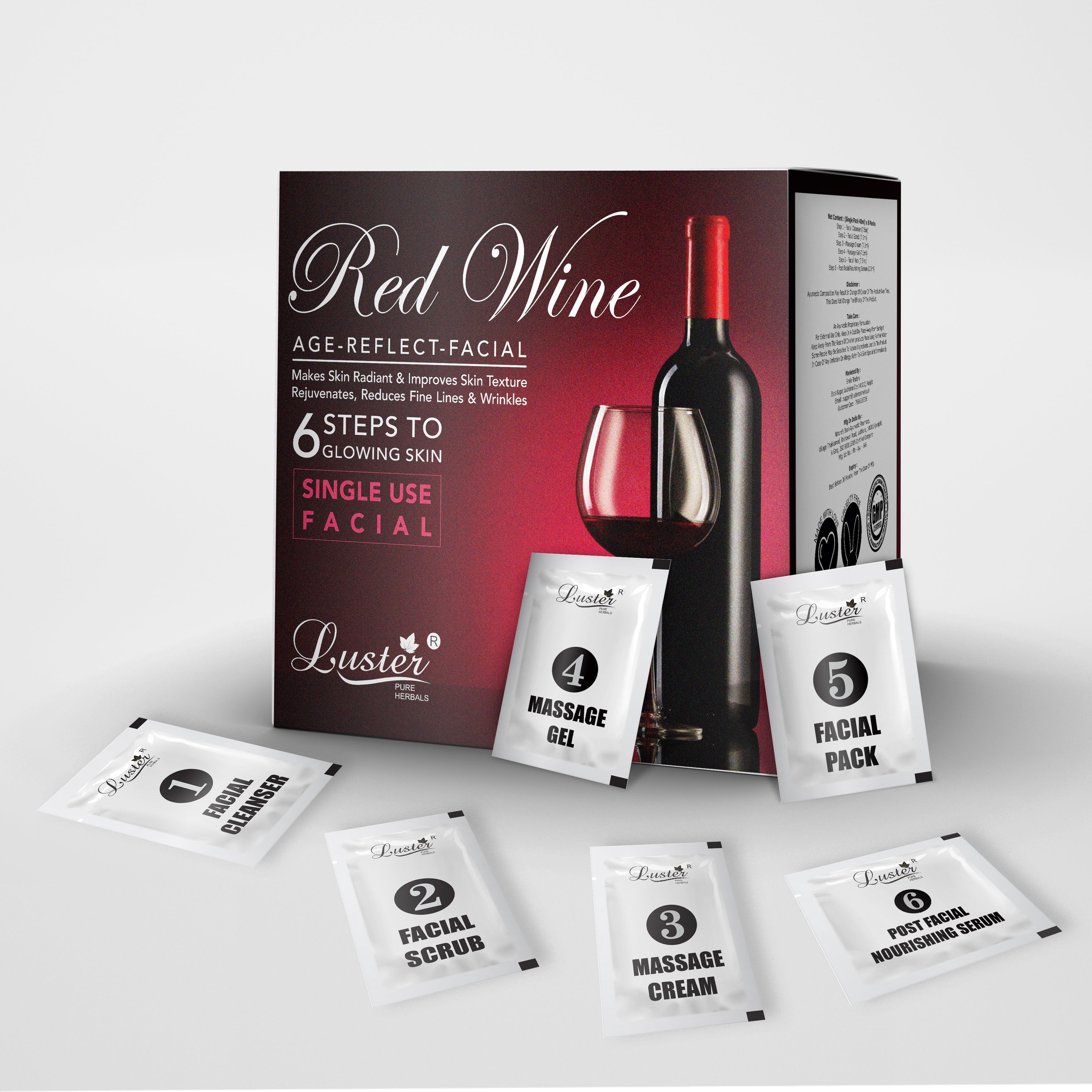 Luster Cosmetics Red Wine Age Reflect Facial Kit - 40g – Veeha Beauty