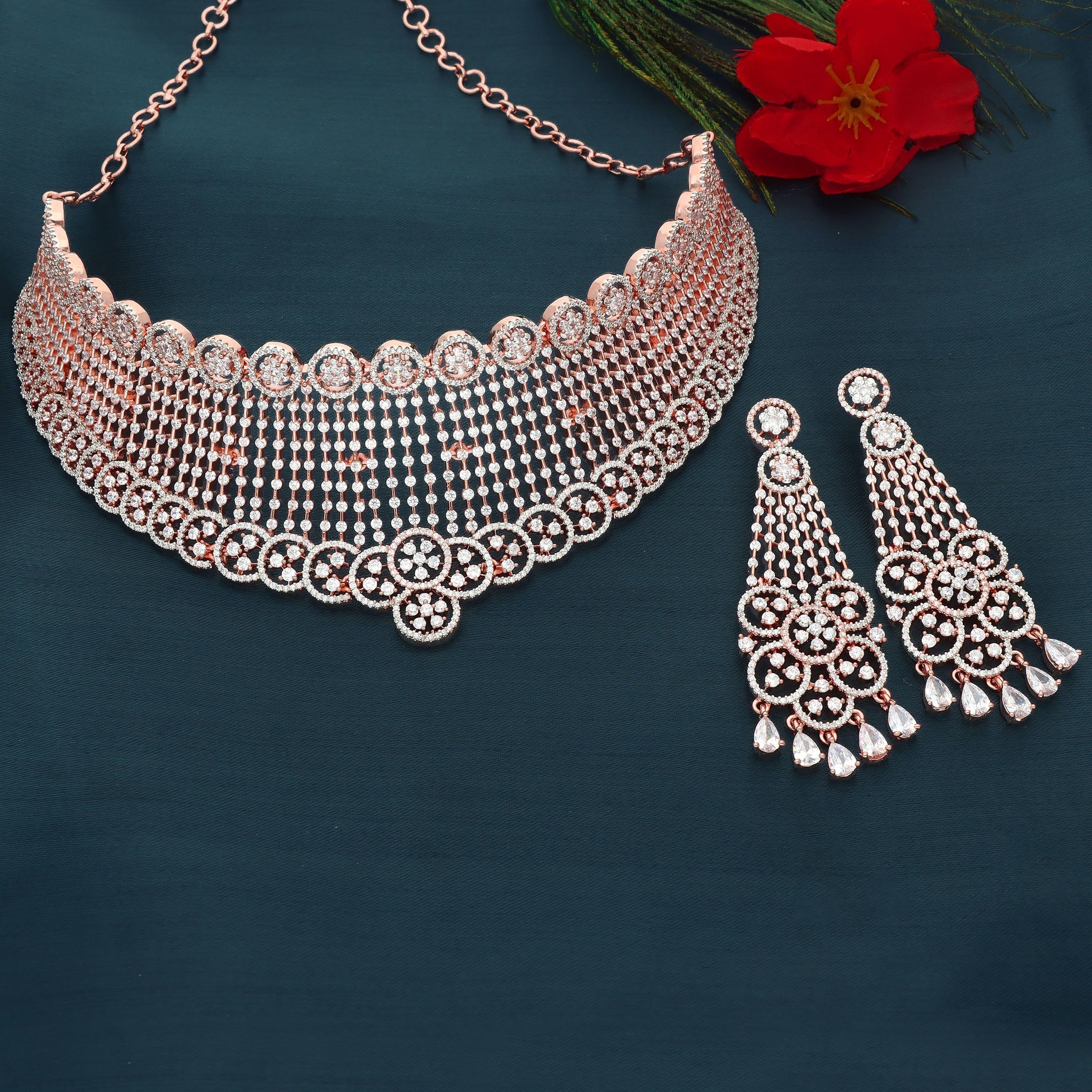 Zirconia Choker Set – Veeha Beauty