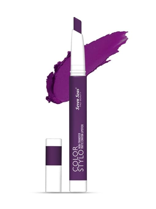 Seven Seas Color Stylo Crayon Lipstick Deep Purple - 2.5 gms – Veeha Beauty