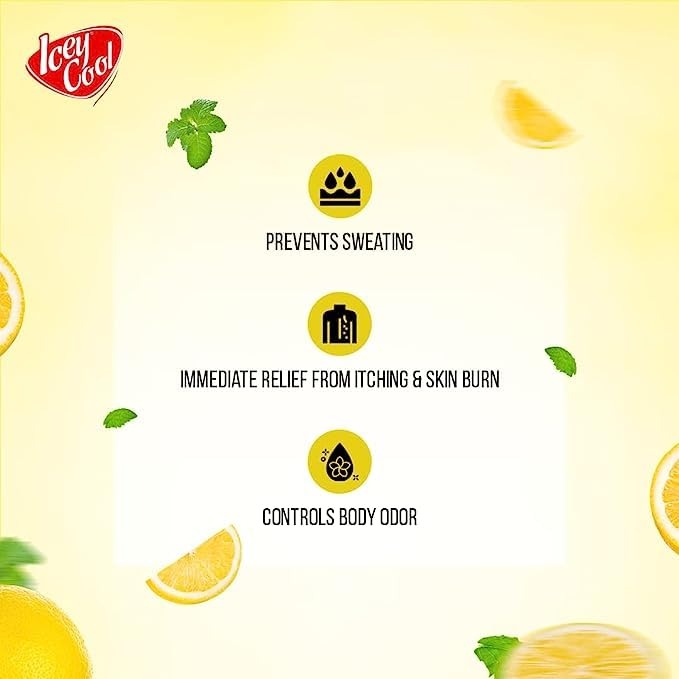 Labolia Icey Cool Lemon Herbal Prickly Heat and Ice Cool Body Talcum P ...