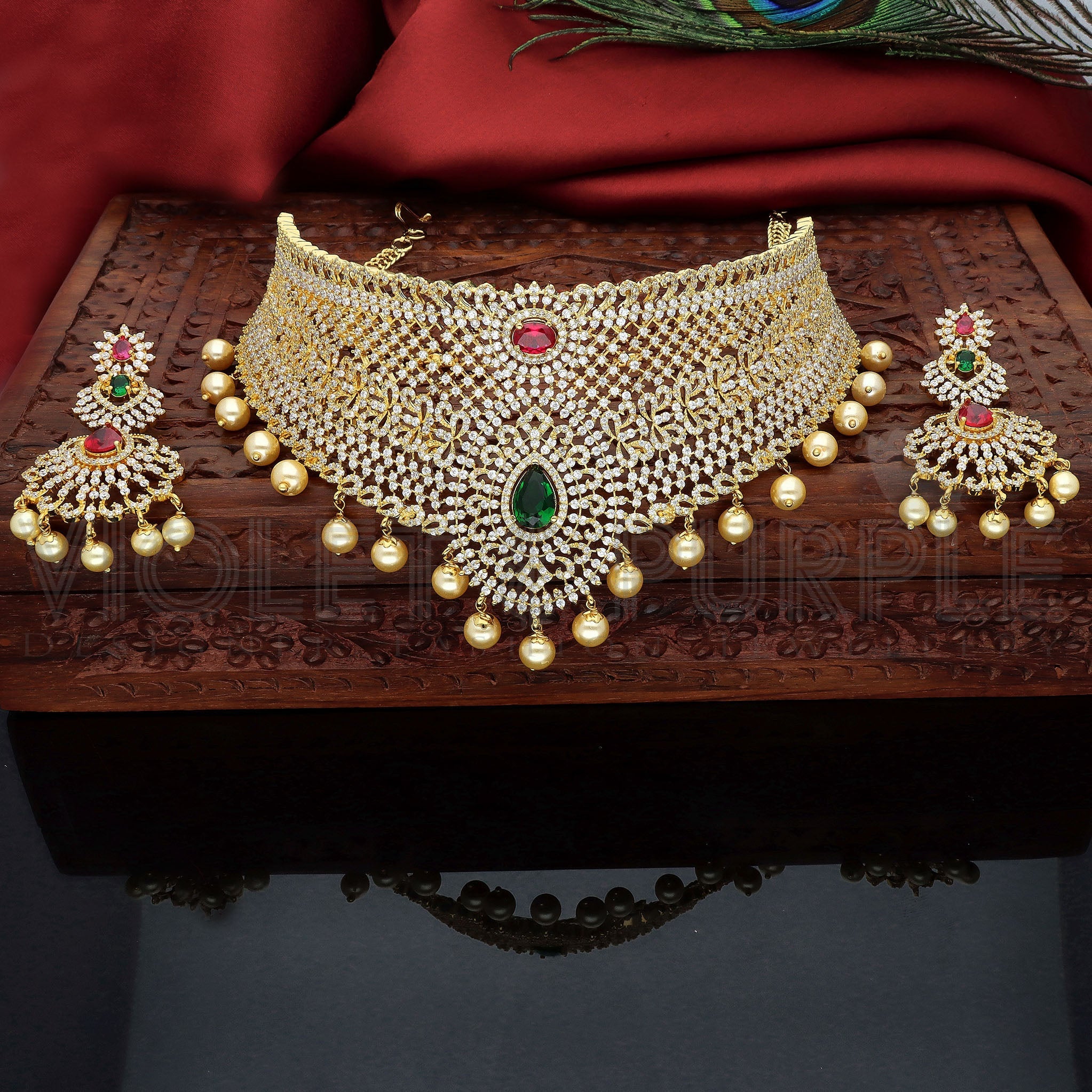 Zirconia Choker Set – Veeha Beauty