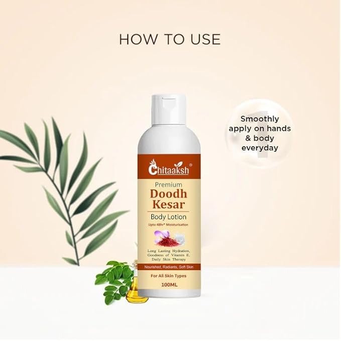 Chitaaksh Doodh Kesar Body Lotion - 100 ml – Veeha Beauty