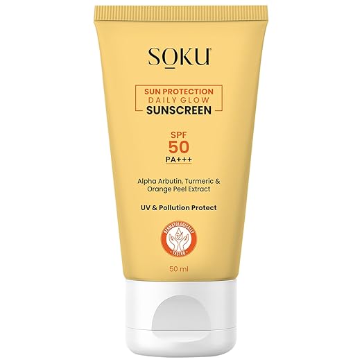 Soku Sun Protection Daily Glow Sunscreen SPF 50 - 50 ml – Veeha Beauty