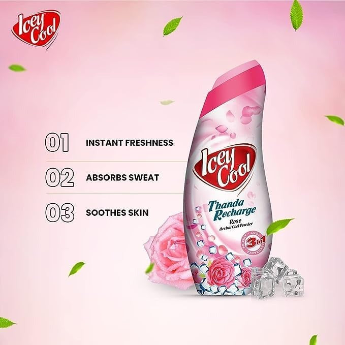 Labolia Icey Cool Rose Herbal Cool Talcum Powder - 300 gms (Pack of 3 ...
