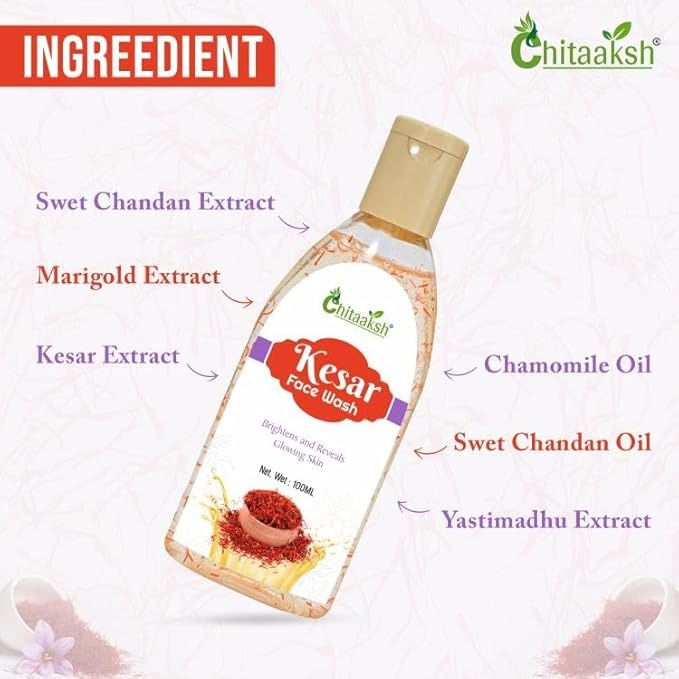 Chitaaksh Kesar Face Wash - 100 ml – Veeha Beauty
