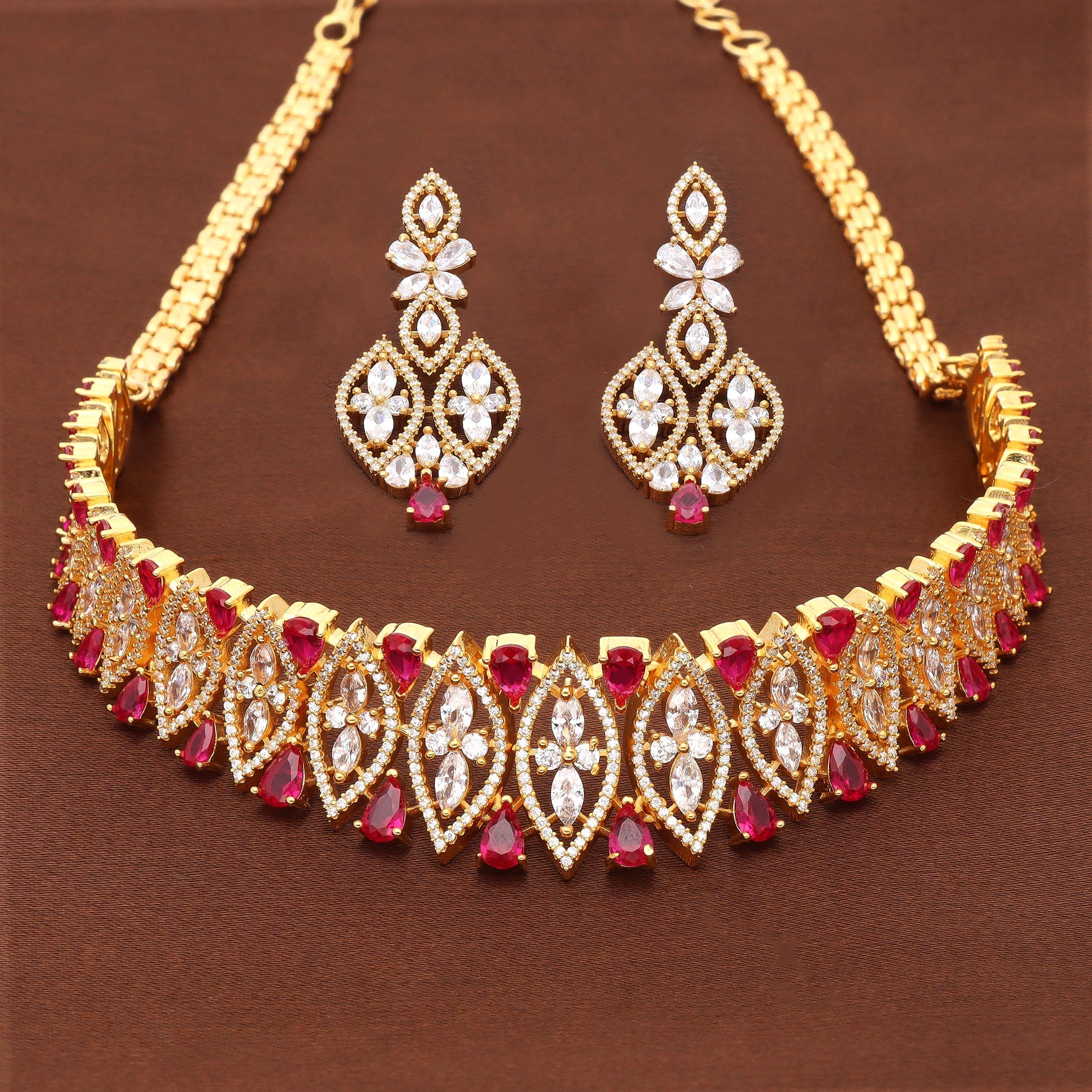Zirconia Choker Set – Veeha Beauty