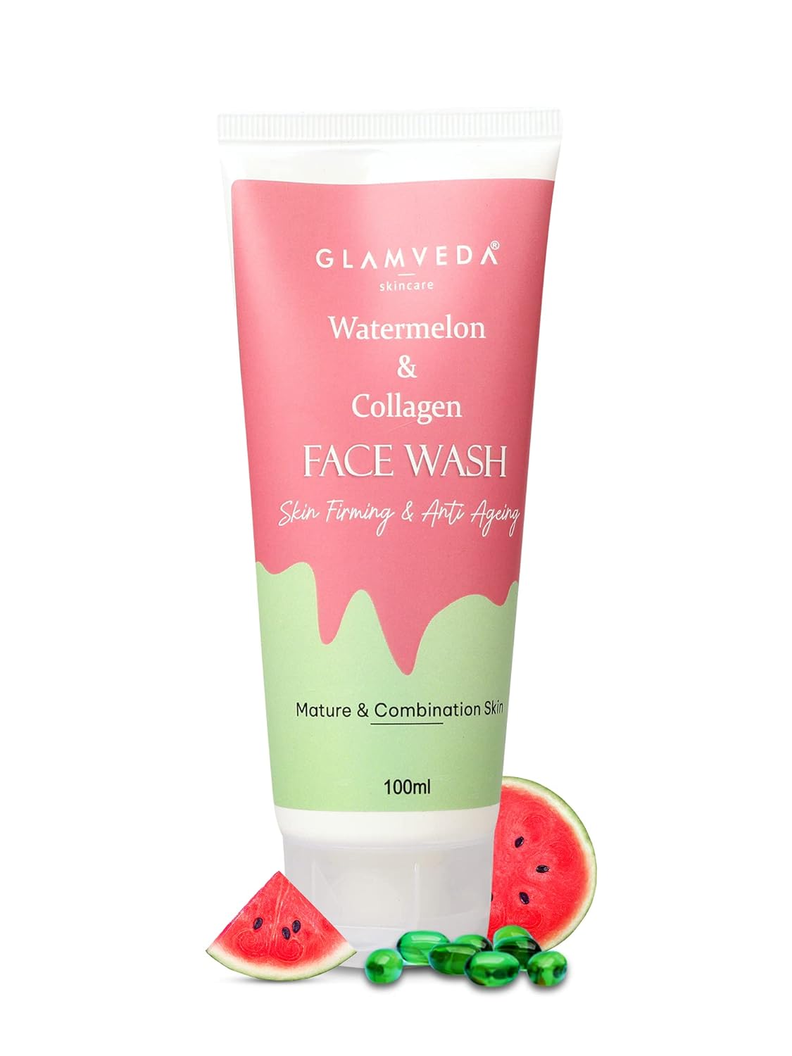 Glamveda Watermelon & Collagen Anti Ageing Face Wash - 100 ml – Veeha ...