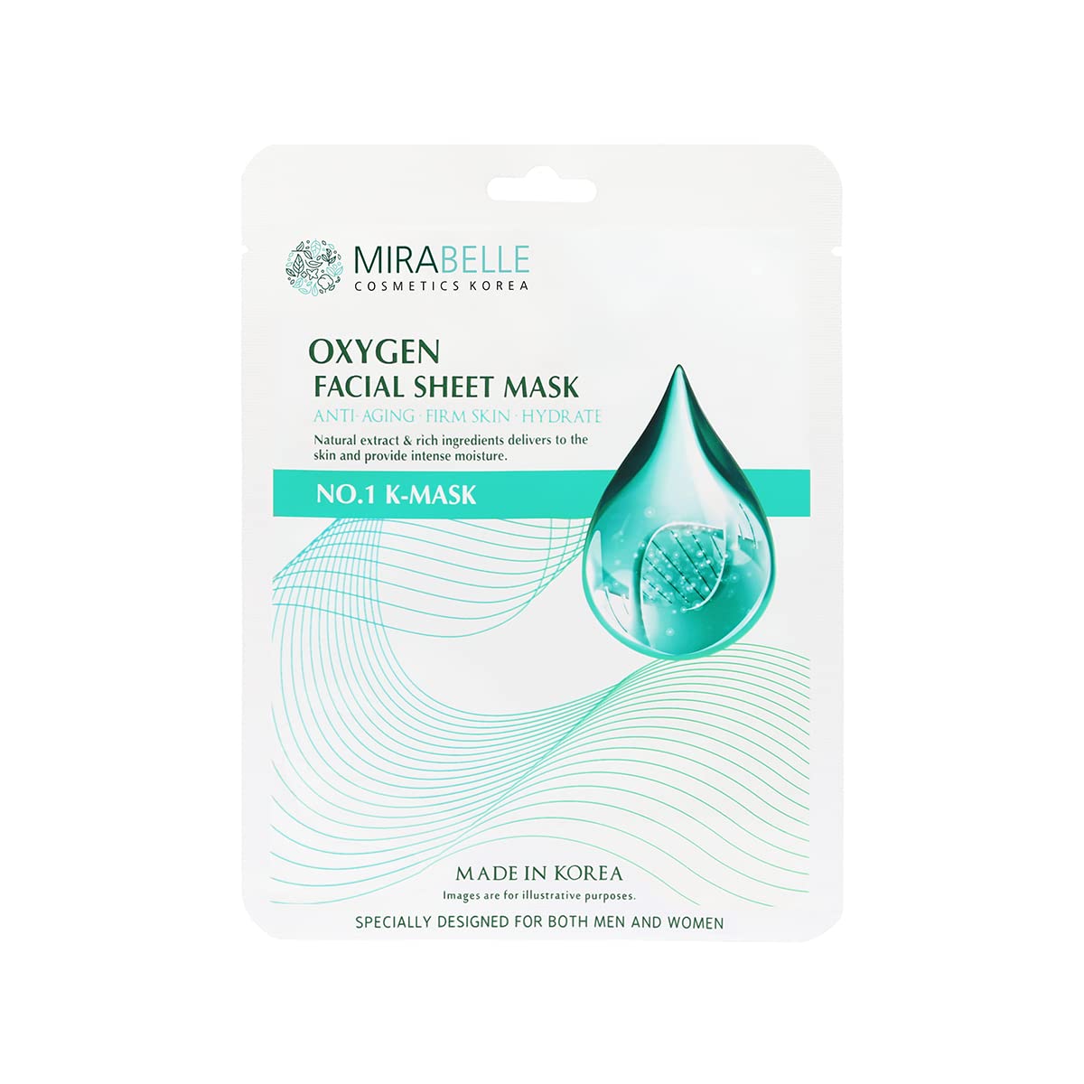 Mirabelle cosmetics Oxygen Korean Face Sheet Mask - 25 ml (Pack of 2 ...