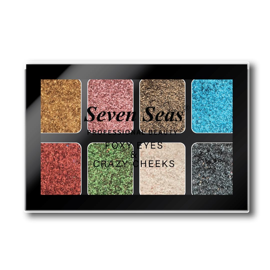 Seven Seas Smokey Shadows Glitter EyeShadow Palette 12 Color Natural ...