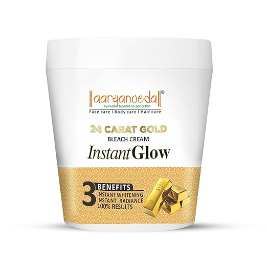 Aaryanveda 24 Carat Gold Bleach Cream - 250 gms – Veeha Beauty