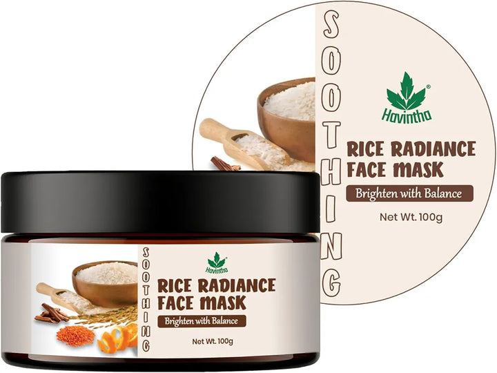 Havintha Natural Rice Radiance Face Mask Powder for Glowing Skin,Tan R ...
