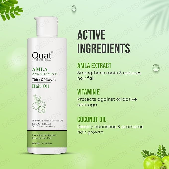 Quat Professional Amla and Vitamin E Hair Oil - 200 ml – Veeha Beauty