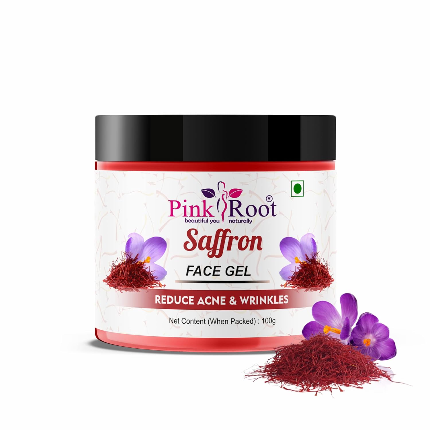 Pink Root Saffron Face Gel - 100 ml – Veeha Beauty