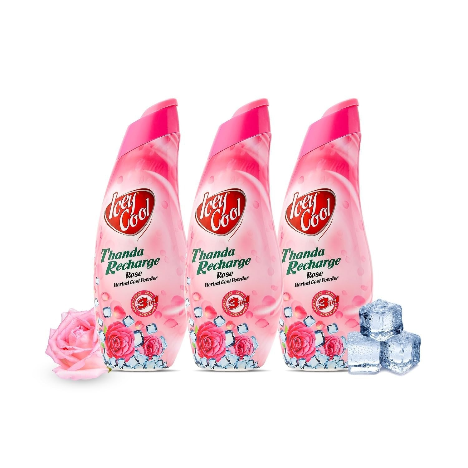 Labolia Icey Cool Rose Herbal Cool Talcum Powder - 300 gms (Pack of 3 ...