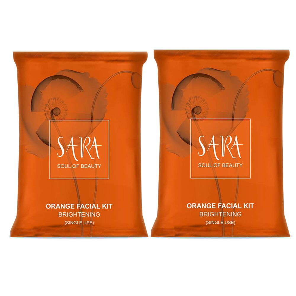 Sara Beauty Orange Facial Kit for Skin Cleansing & Brightening Pack of ...