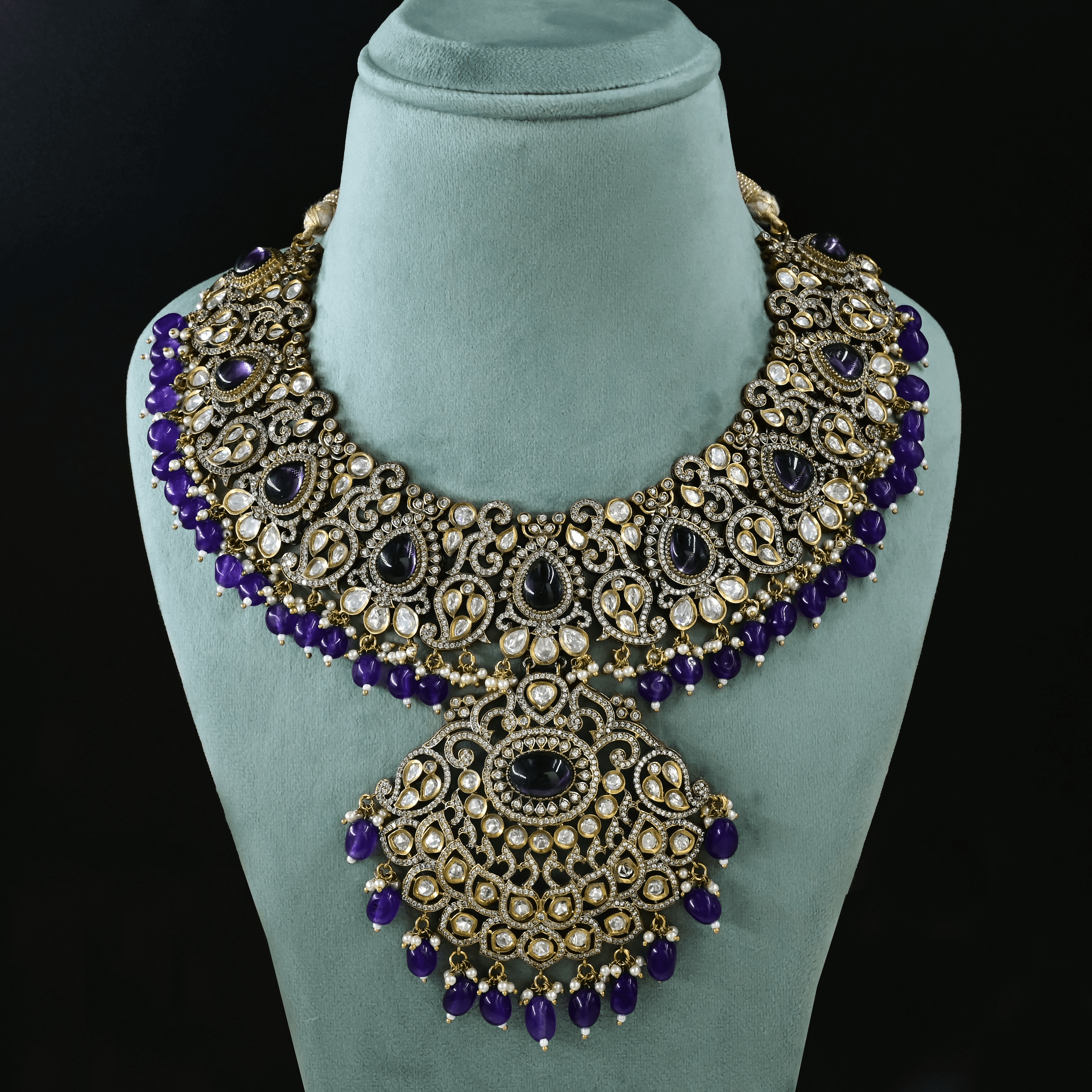 Victorian Heavy Necklace Set – Veeha Beauty