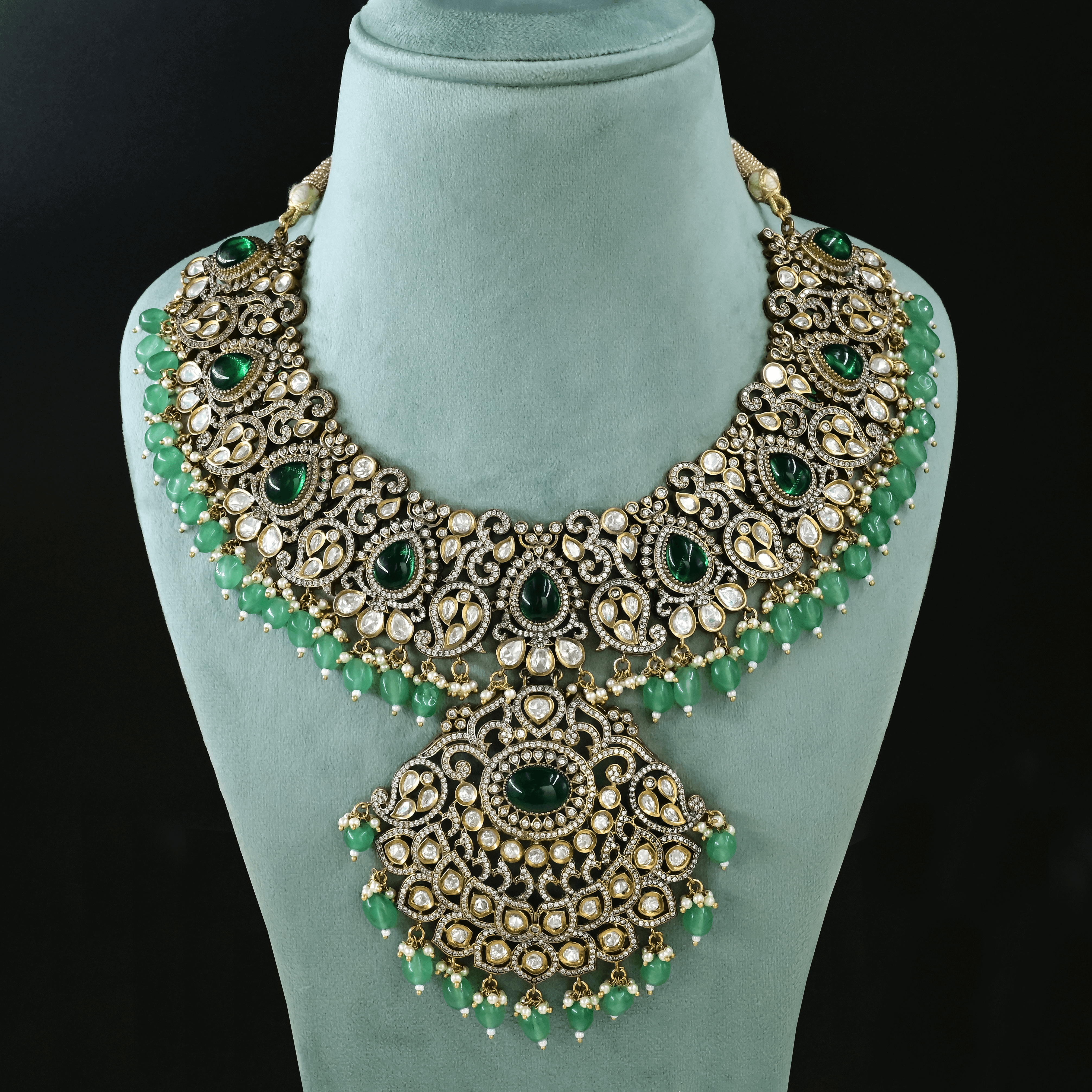 Victorian Heavy Necklace Set – Veeha Beauty
