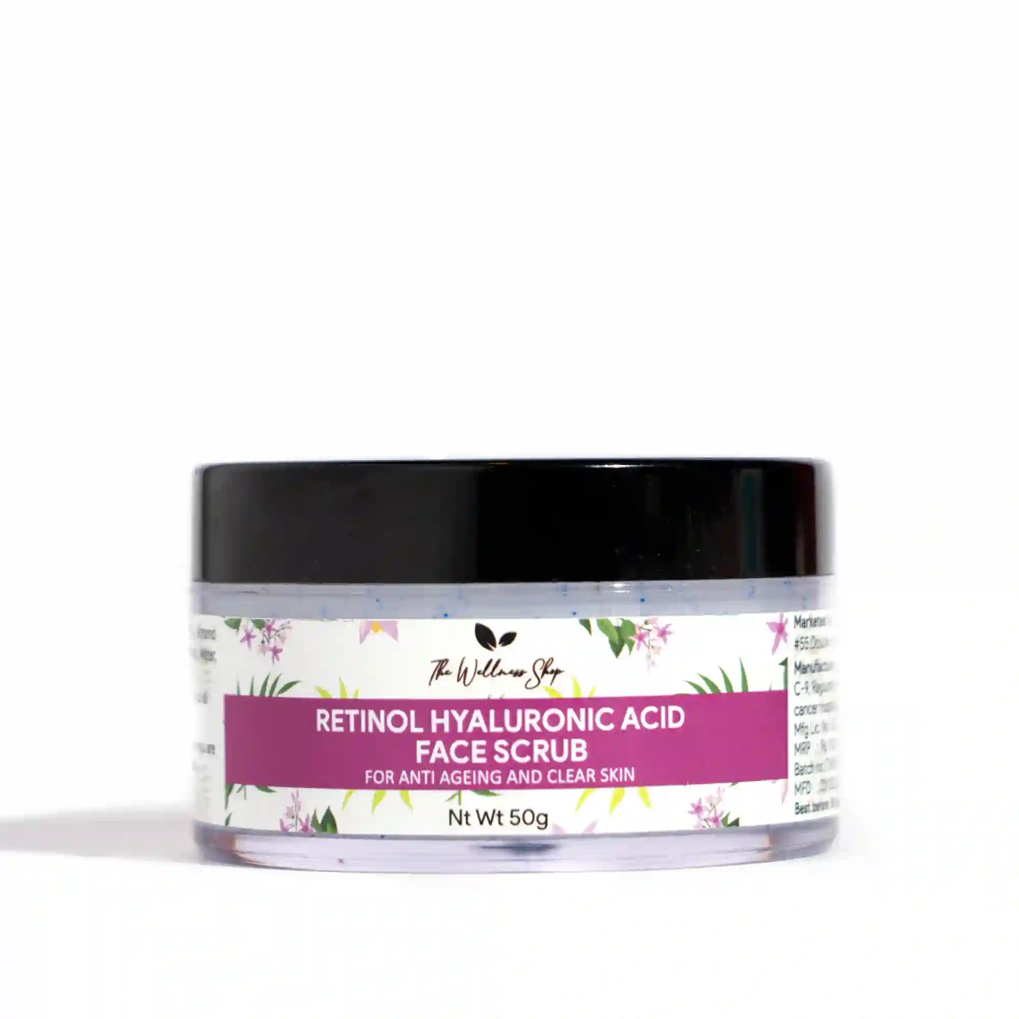 The Wellness Shop Retinol And Hyaluronic Face Scrub - 50 gms – Veeha Beauty