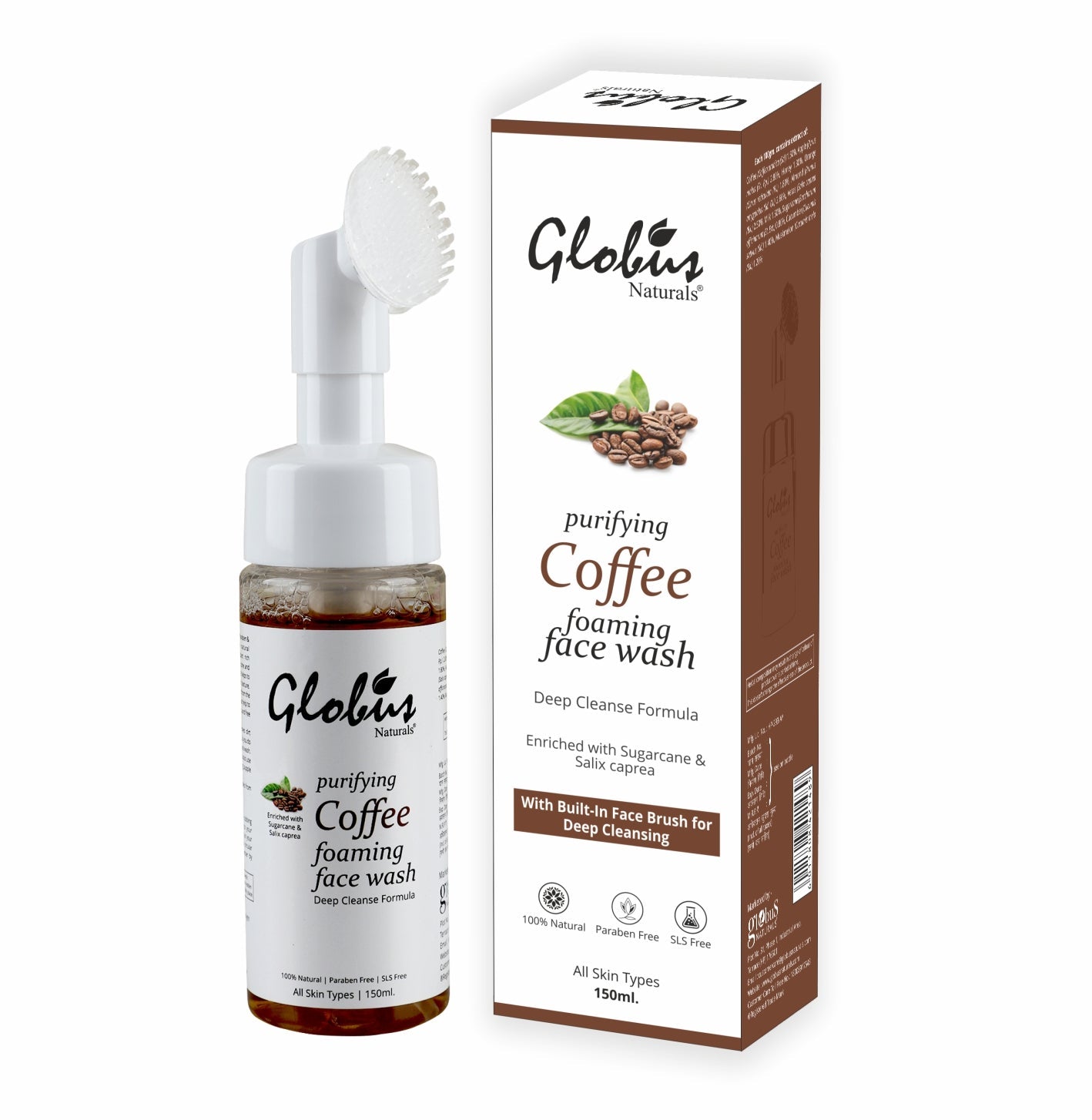 Globus Naturals Coffee Brightening Foaming Face Wash with Silicon Mass ...