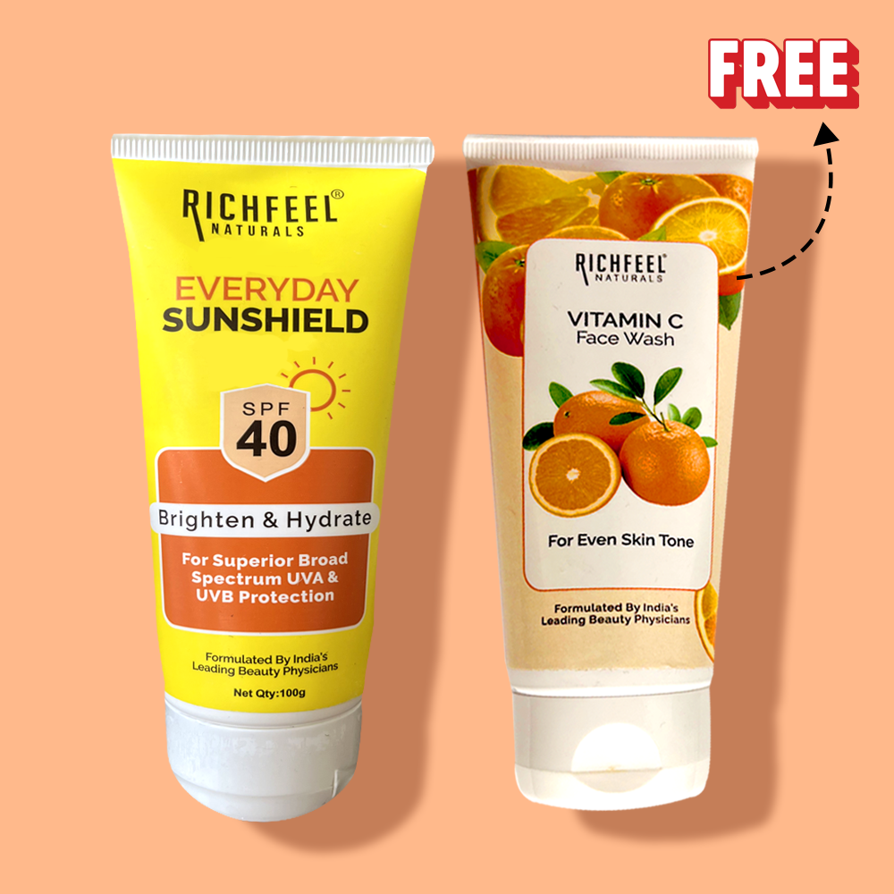 Richfeel Naturals Sunshield SPF 40 with Free Face Wash – Veeha Beauty