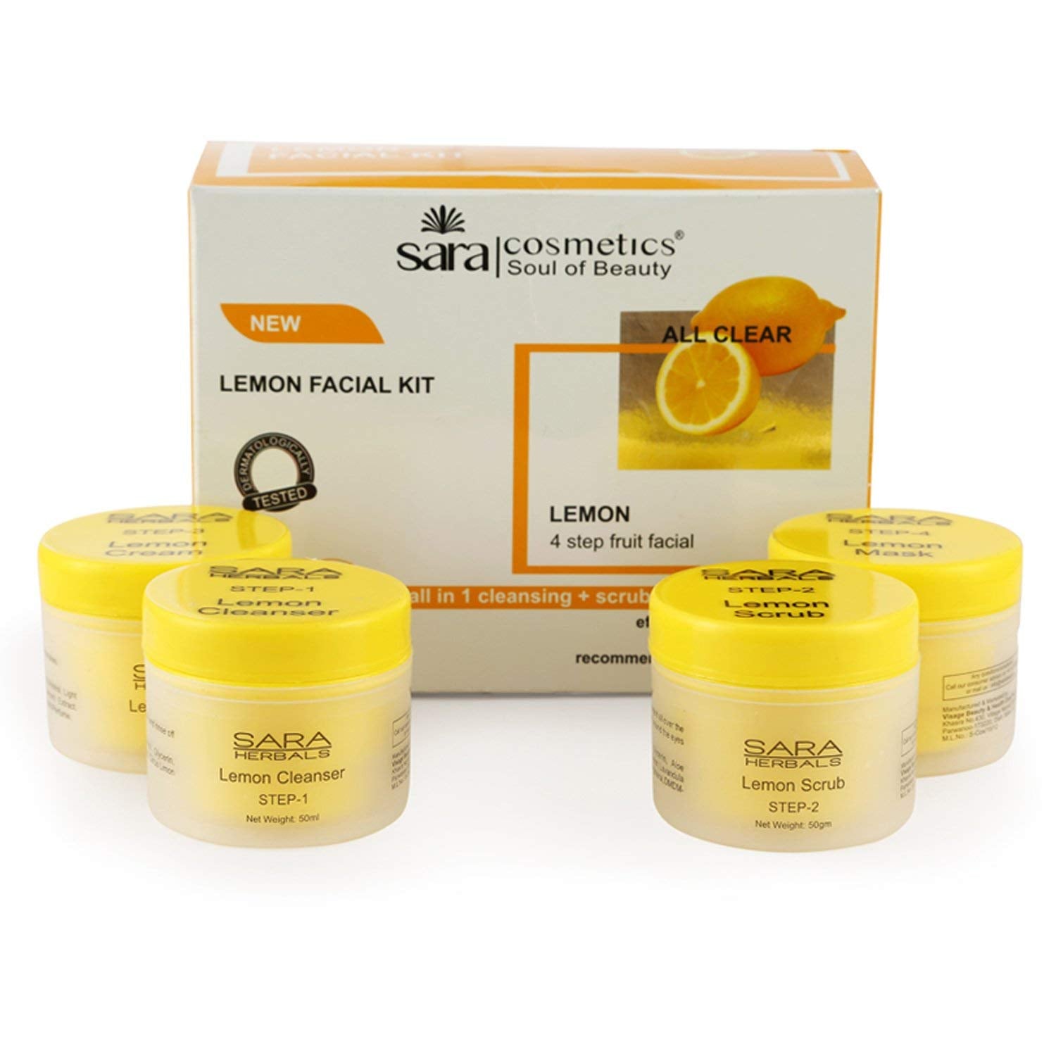 Sara Beauty Lemon Facial Kit for All Skin Types - 200gm – Veeha Beauty