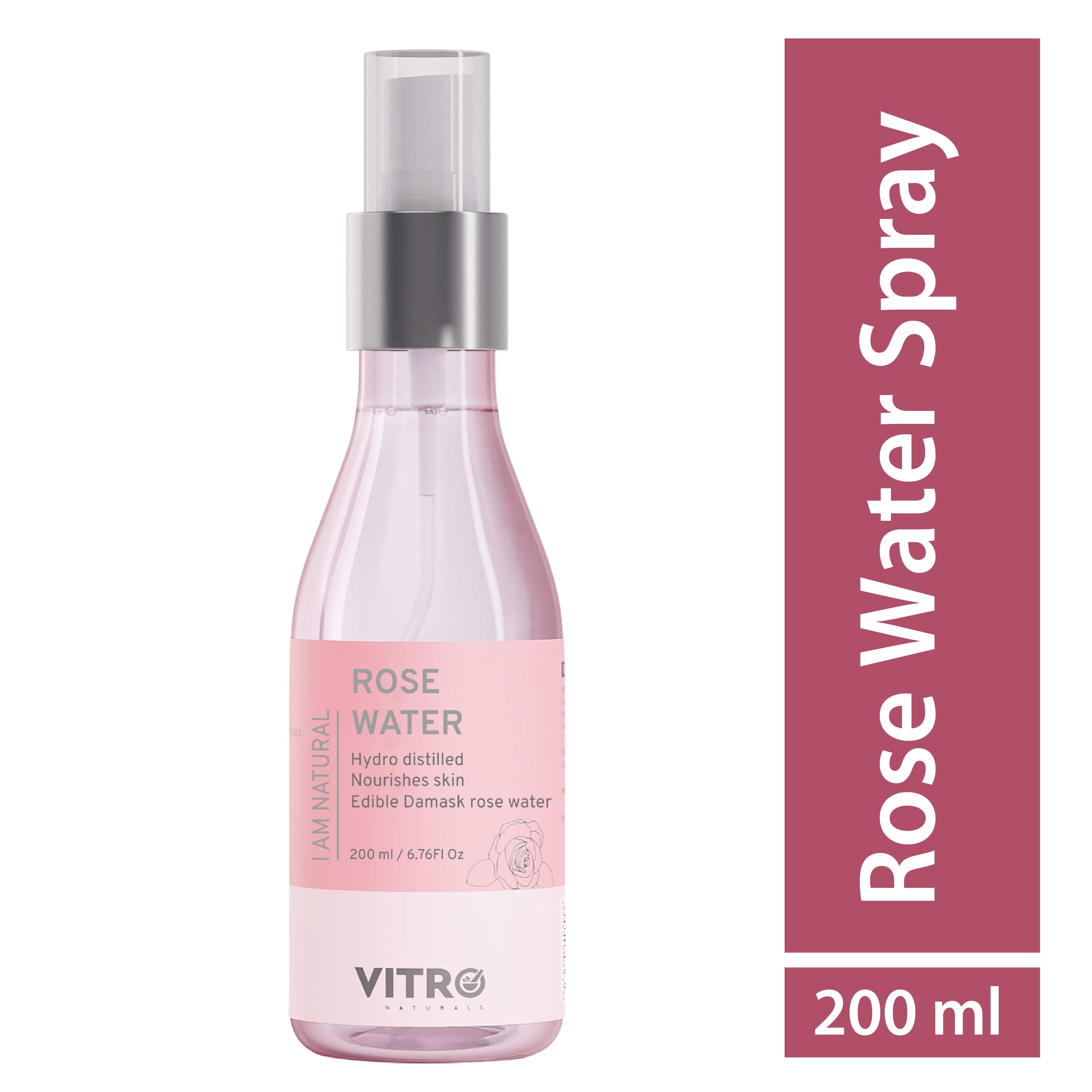 Vitro Naturals Vitro Rose Water Spray - 200 ml – Veeha Beauty
