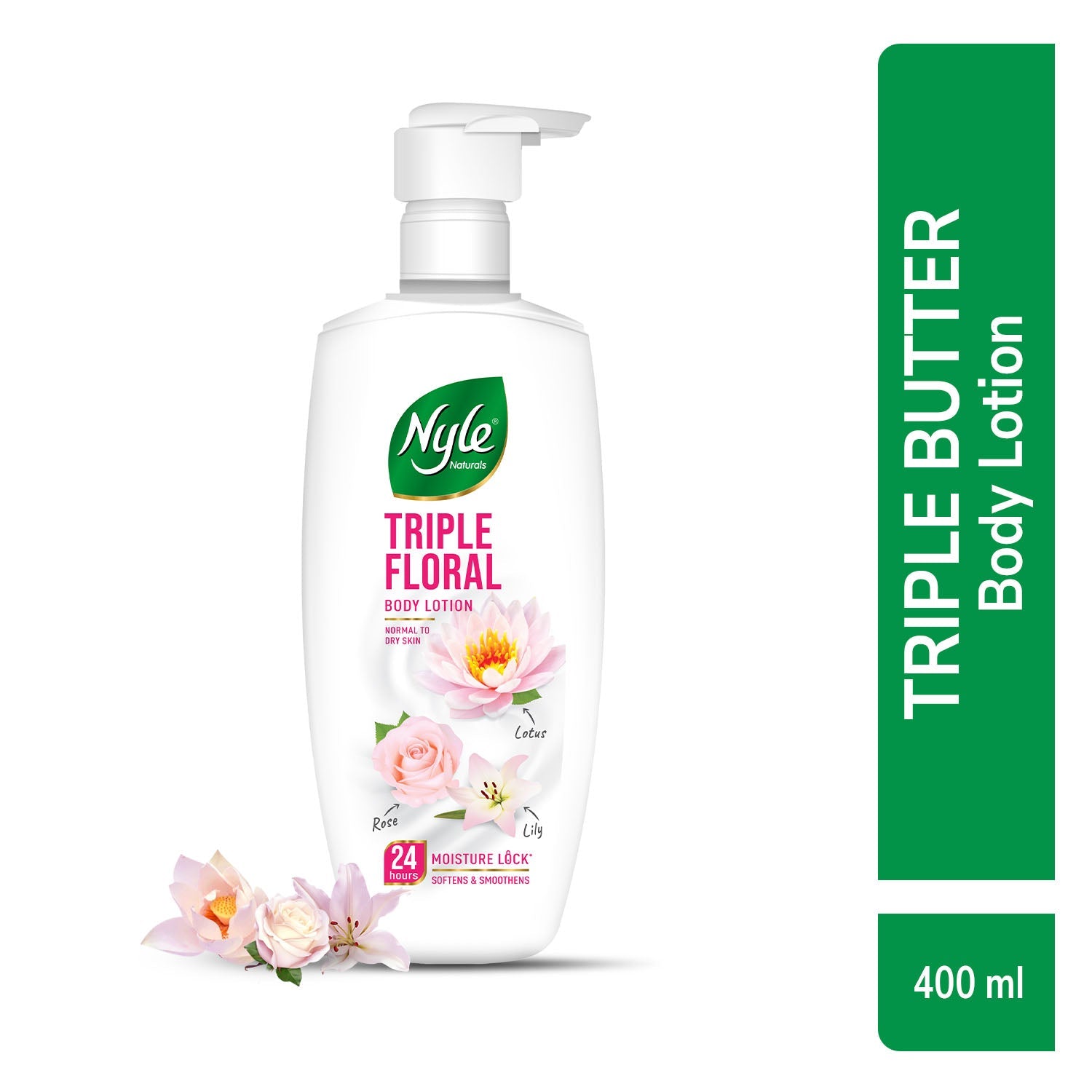 Nyle Naturals Triple Floral Body Lotion with White Lily, White Rose ...