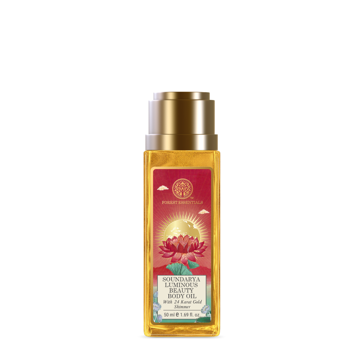 Forest Essentials Soundarya Luminous Beauty Body Oil with 24 Karat Gol ...