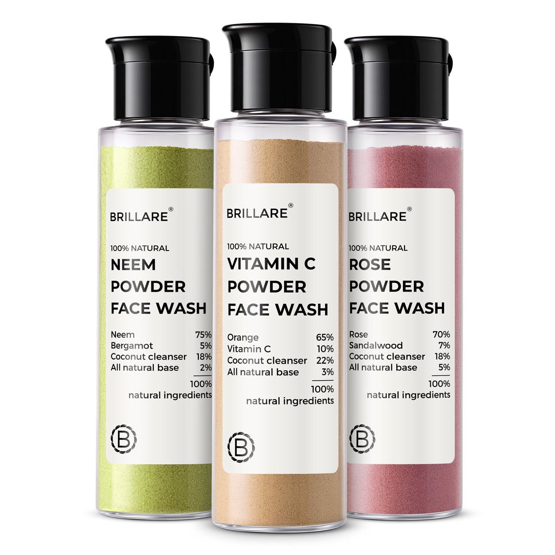 Brillare Powder Face Wash Combo - 30g – Veeha Beauty