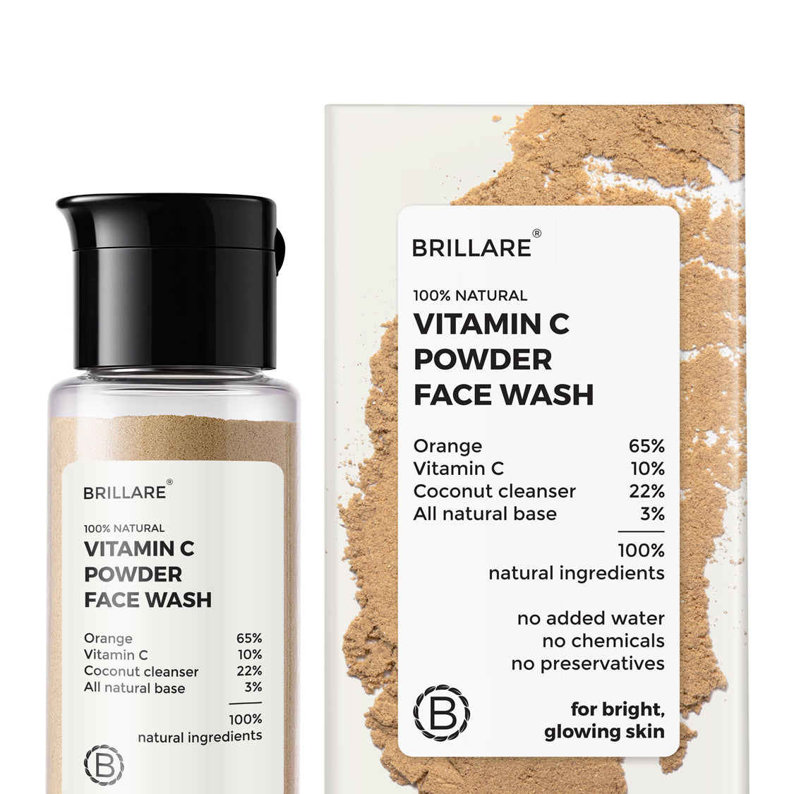 Brillare Vitamin C Powder Face Wash For Bright & Glowing Skin – Veeha ...