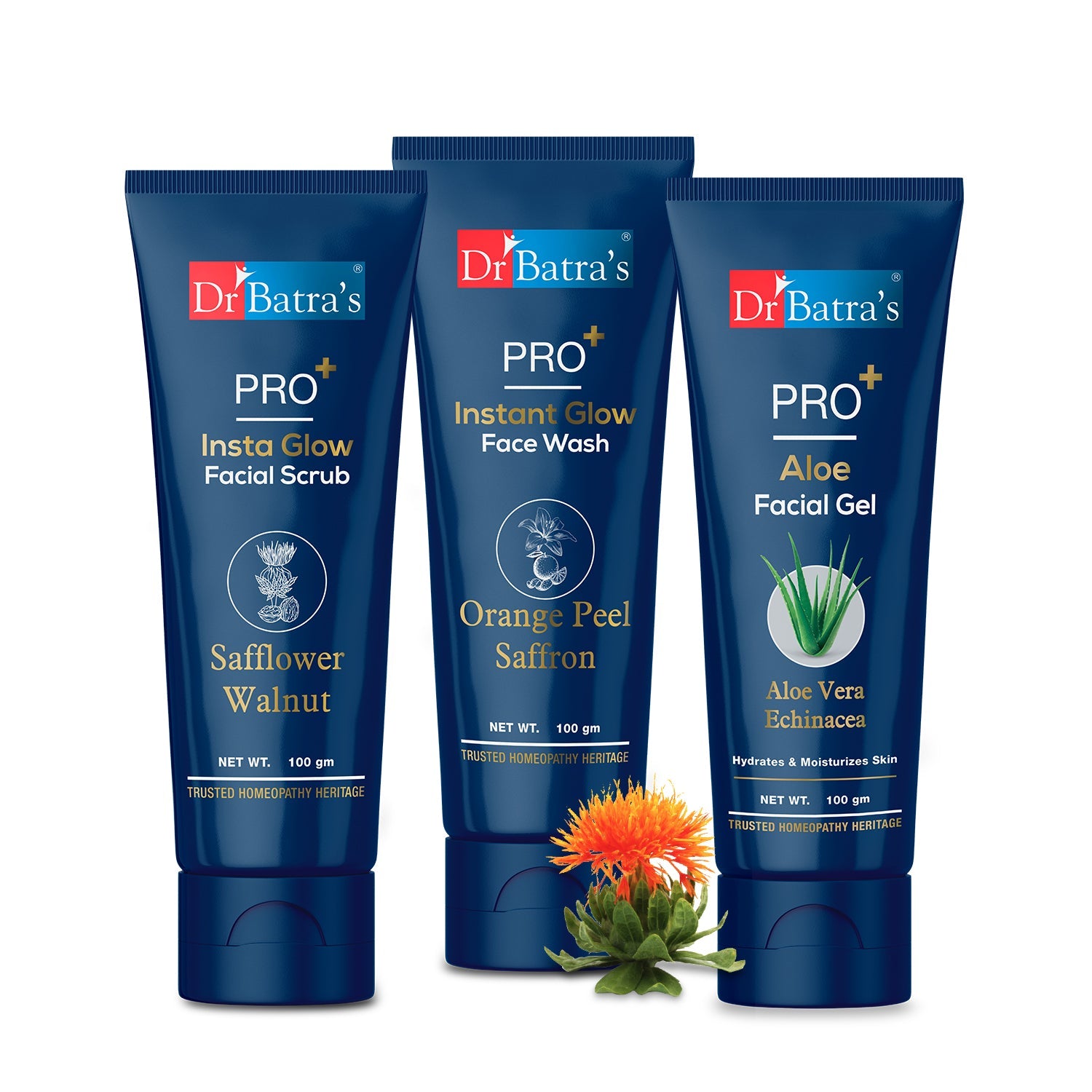 Dr Batra's PRO+ Facial Care Combo Pack - Instant Glow Face Wash, Insta ...