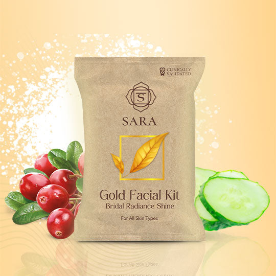 Sara Beauty Gold Facial Kit For Radiance & Shine Glow For All Skin Typ ...