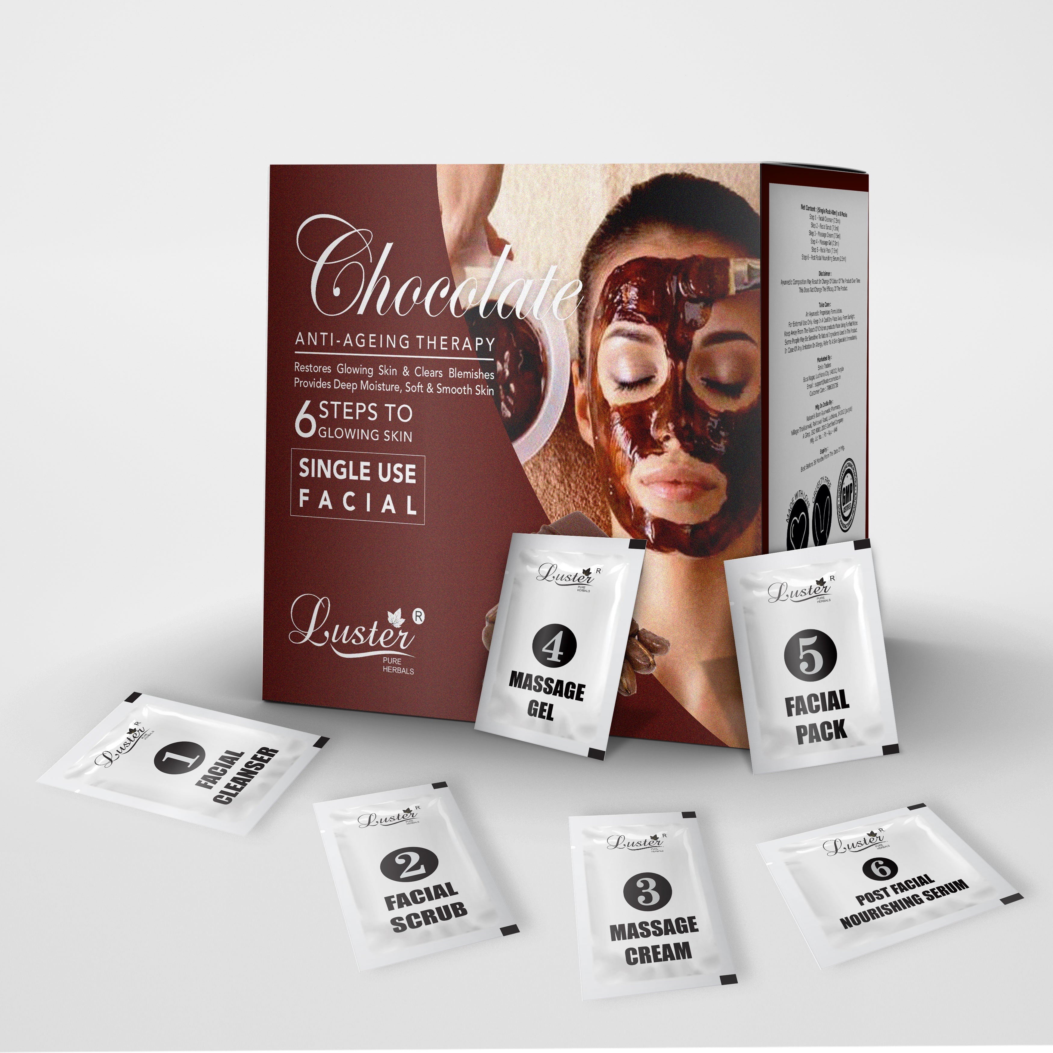 Luster Cosmetics Chocolate Anti-Ageing Therapy Facial kit - 40g – Veeha ...