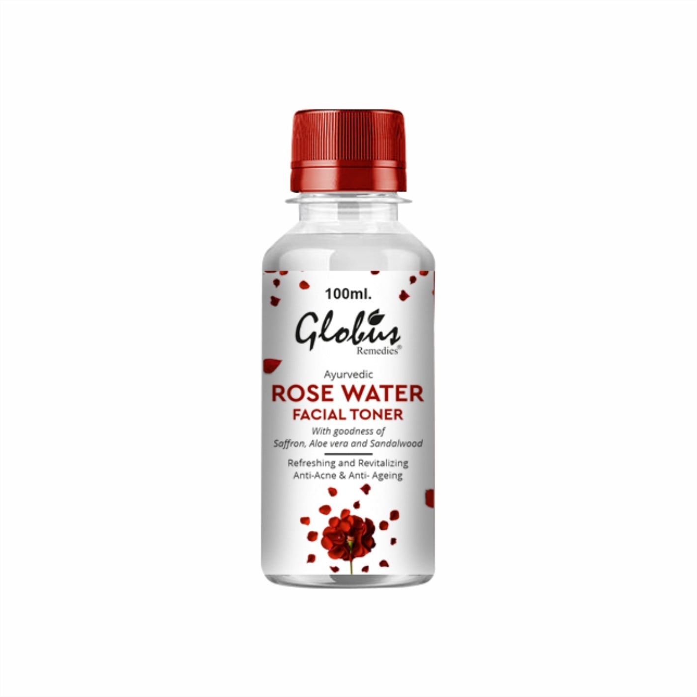 Globus Naturals Ayurvedic Rose Water Facial Toner with Goodness of Saf ...