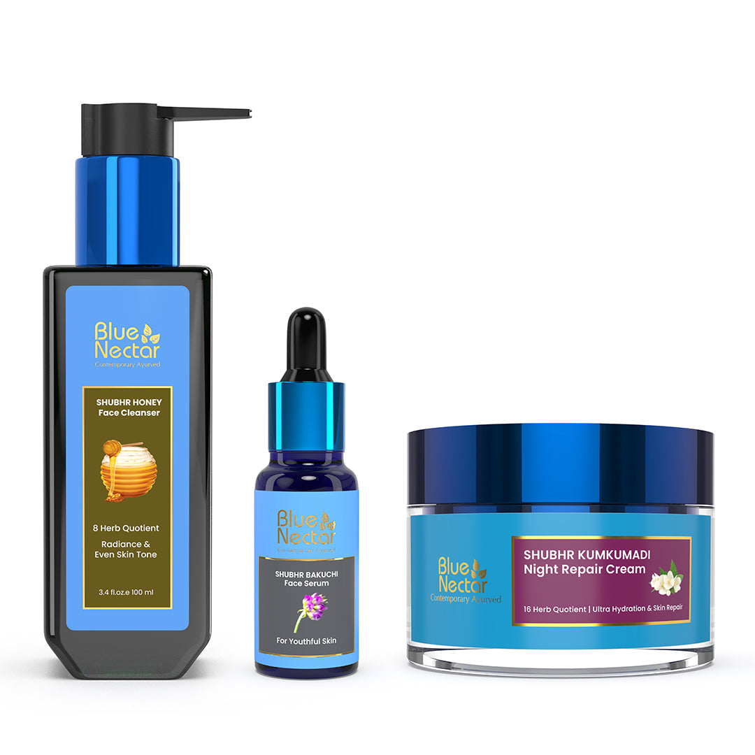 Blue Nectar Night Skincare Combo – Veeha Beauty