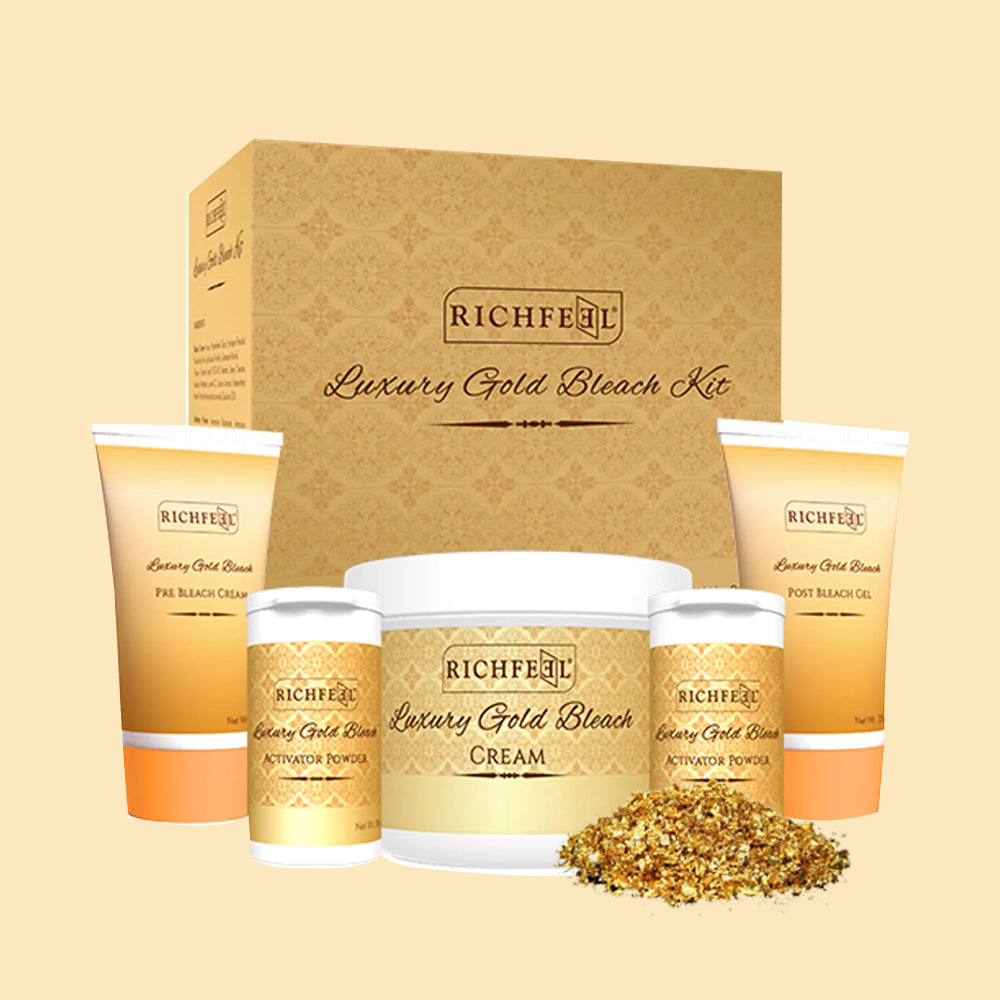 Richfeel Naturals Luxury Gold Bleach Kit - 320g – Veeha Beauty